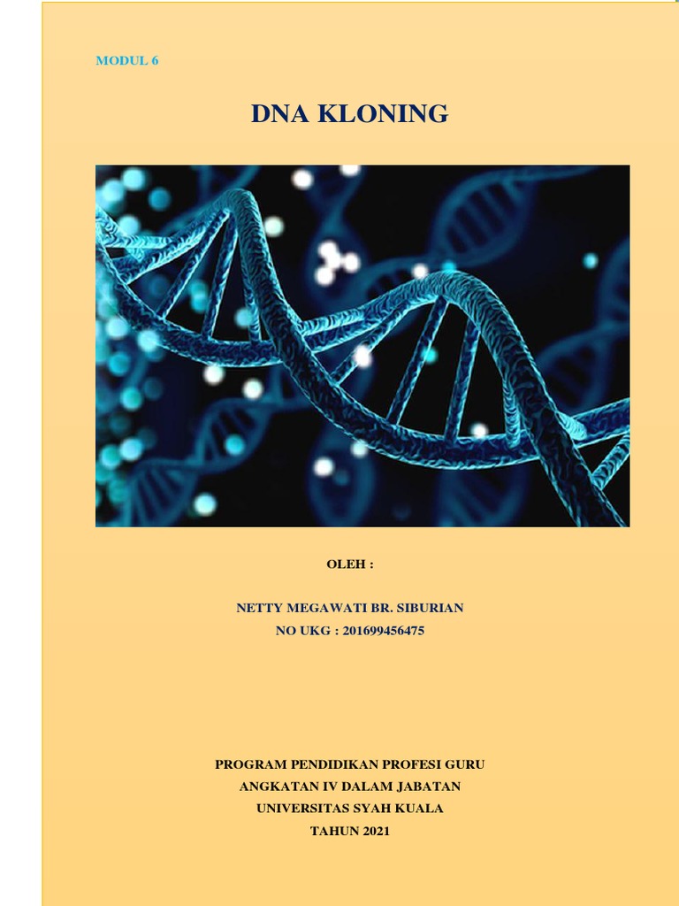 Materi Ajar Kloning DNA (PPG) - Netty MS | PDF