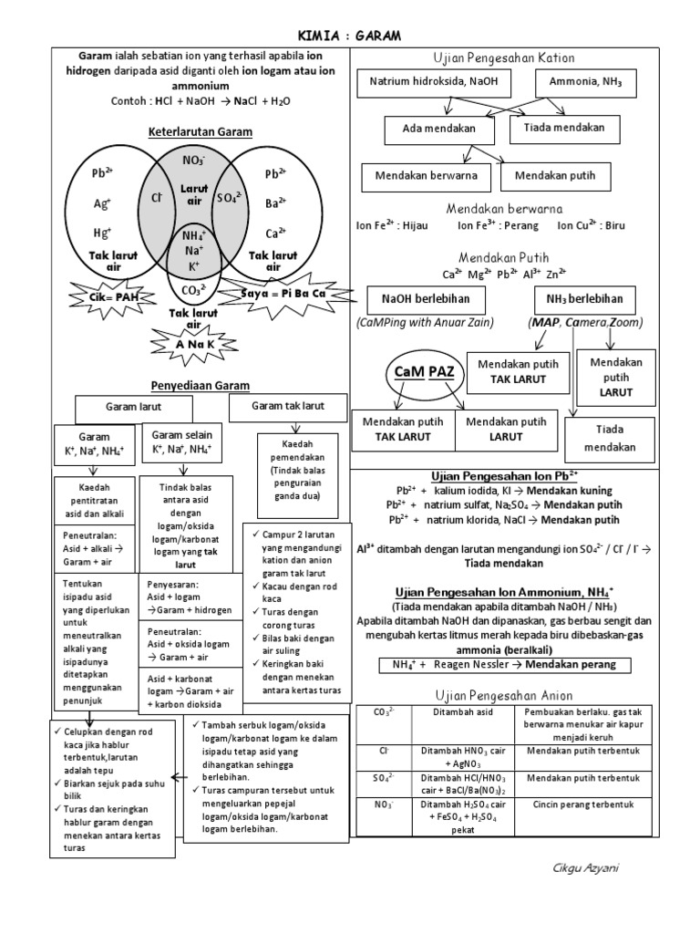 Nota Ringkas Garam | PDF