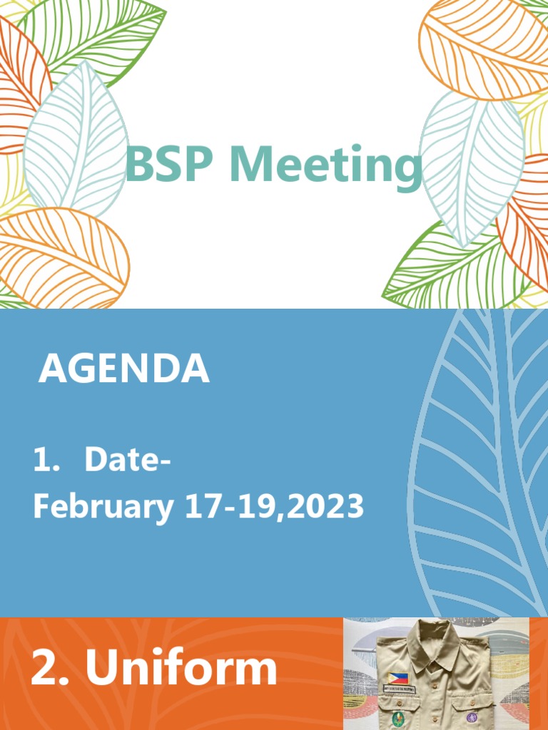 BSP Meeting Agenda: Feb 2023 | PDF