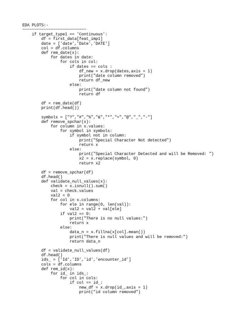 EDA Plots Code | PDF