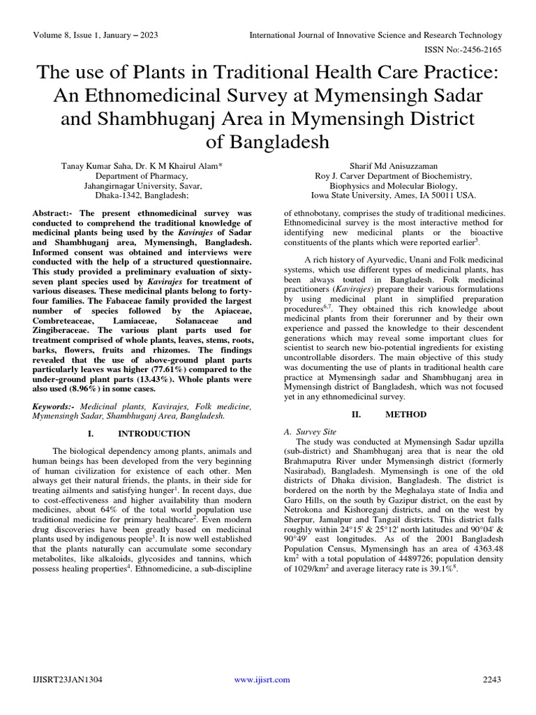 Ethnomedicinal Plants in Mymensingh | PDF