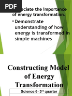 Cot DLP Science 6 Energy Transformation | PDF | Learning | Curriculum