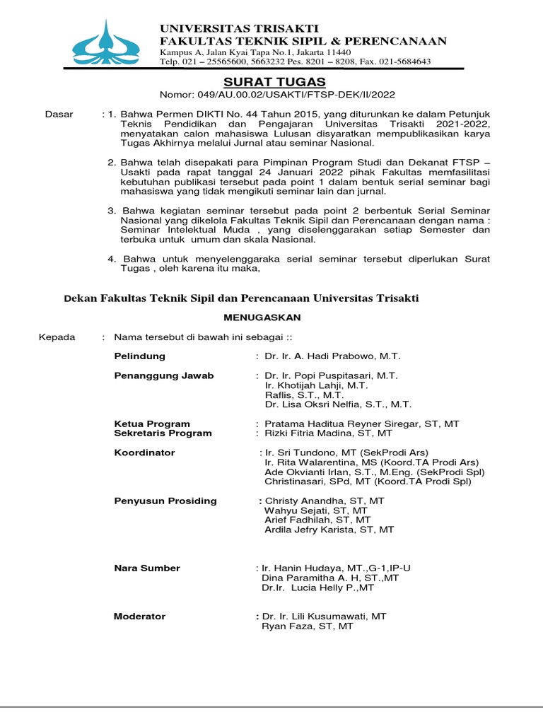 Surat Tugas SIM 7 & 8 | PDF | Karier & Perkembangan