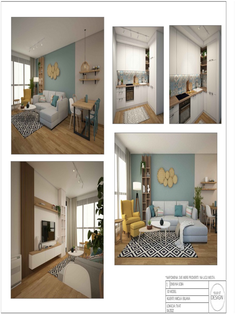 FINALNI PROJEKAT ENTERIJERA-Tehnicki Crtezi | PDF