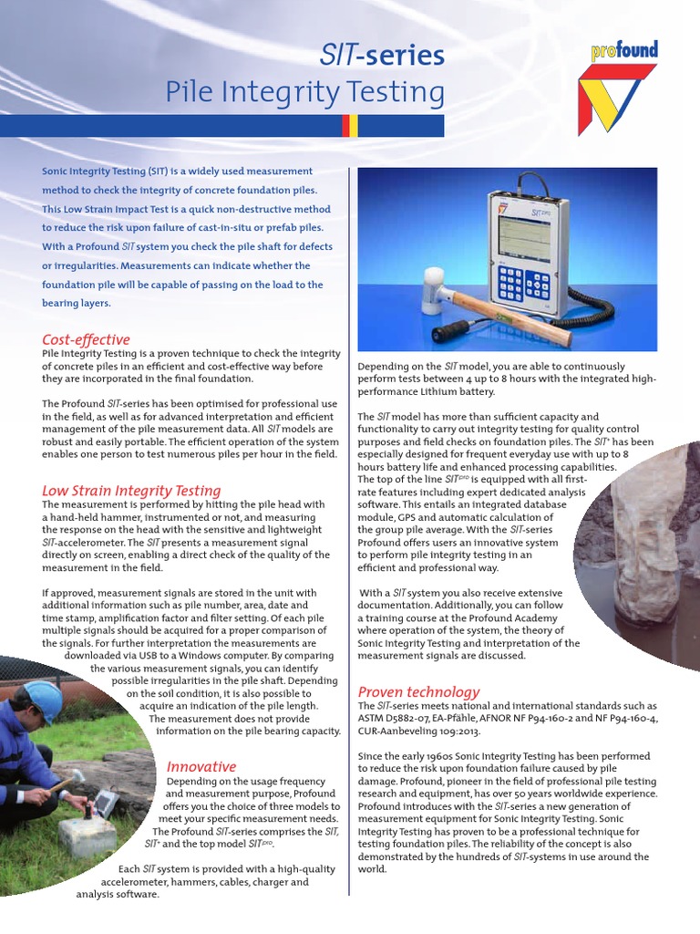Profound SIT Series Leaflet Uk | PDF | Deep Foundation | Information