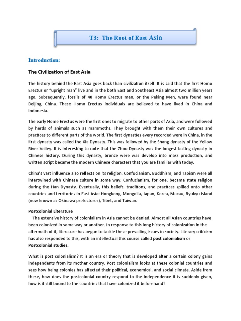 Topic 3 in 21st Century Literature | PDF | East Asia | Postcolonialism