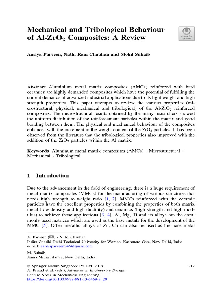 Mechanical and Tribological Behaviour | Download Free PDF | Wear | Composite Material