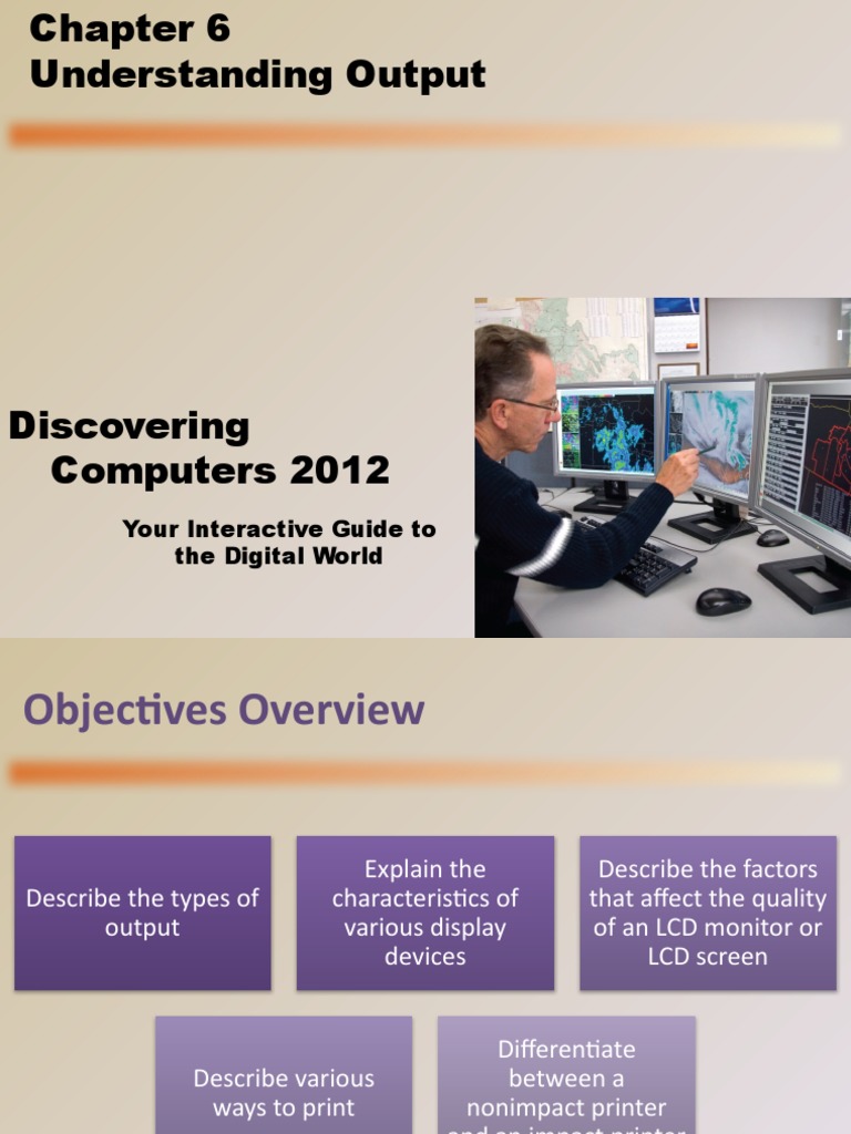 Chapter6 - Understanding Output | PDF | Printer (Computing) | Computer Monitor