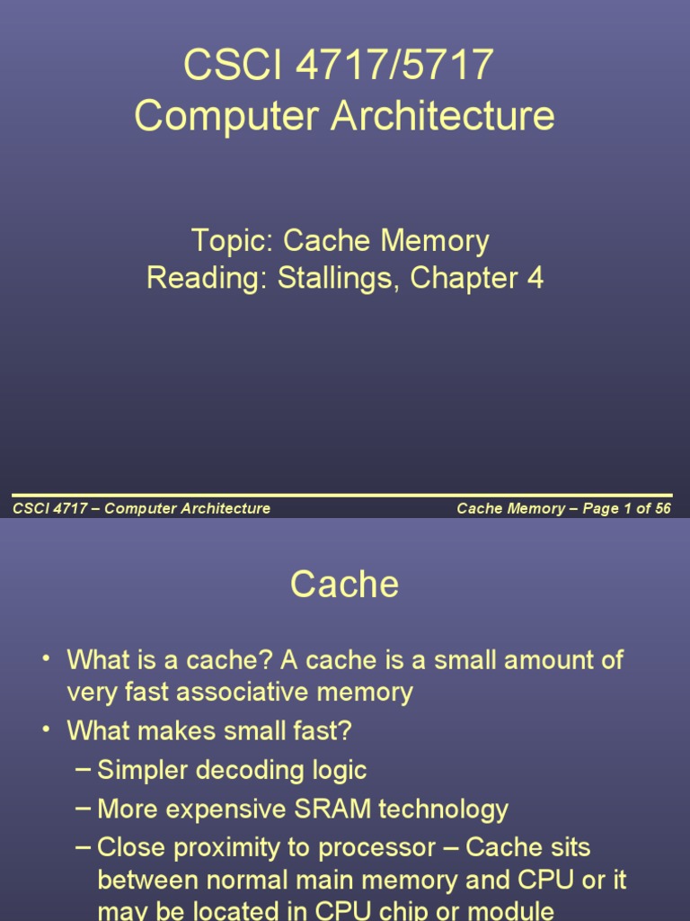 Caches | PDF | Cpu Cache | Central Processing Unit