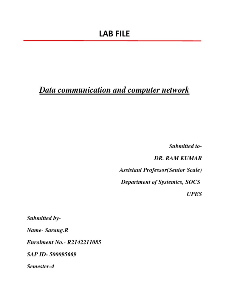 Lab 1 Dccn Pdf Network Switch Computer Network