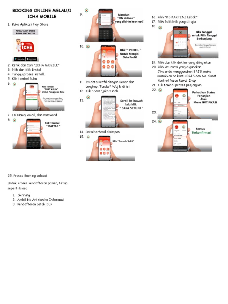 Booking Online Melalui Icha Mobile | PDF