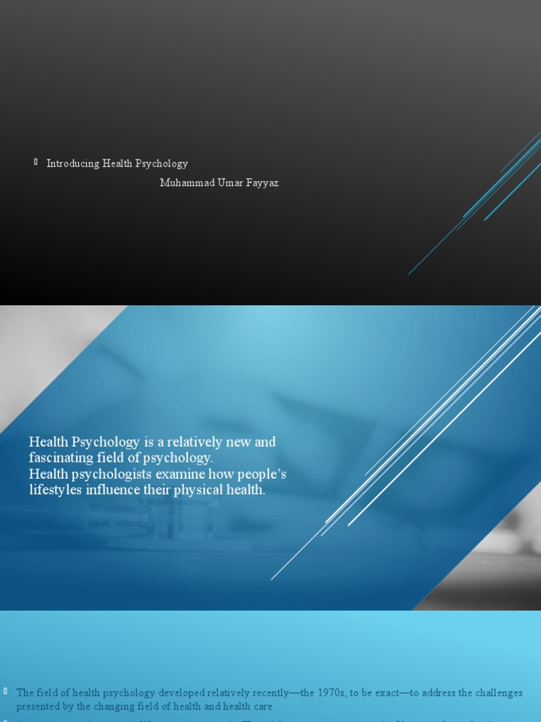 Chapter 1, Introduction To Health Psychology | Download Free PDF ...