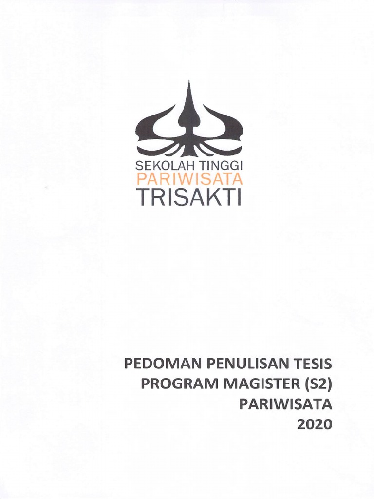 Panduan Penulisan Tesis S2 Pariwisata | PDF | Seni