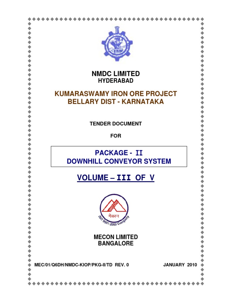 Down Hill Conveyor System-Mecon | PDF | Specification (Technical ...