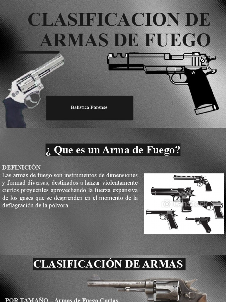Clasificacion Armas de Fuego | PDF | Armas de fuego | Pistola