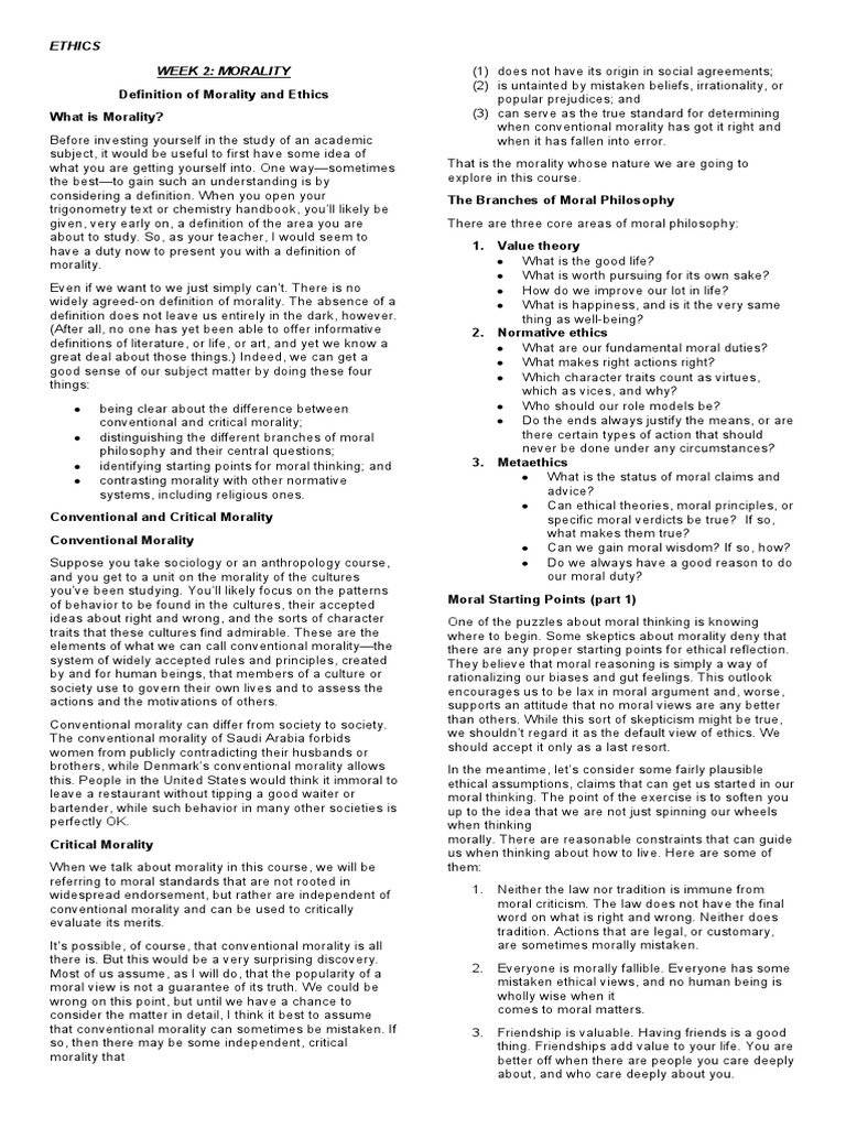 Ethics | PDF | Morality | Relativism