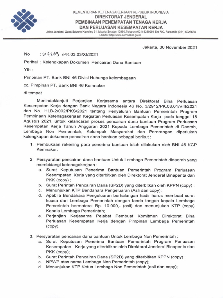 Surat BNI | PDF