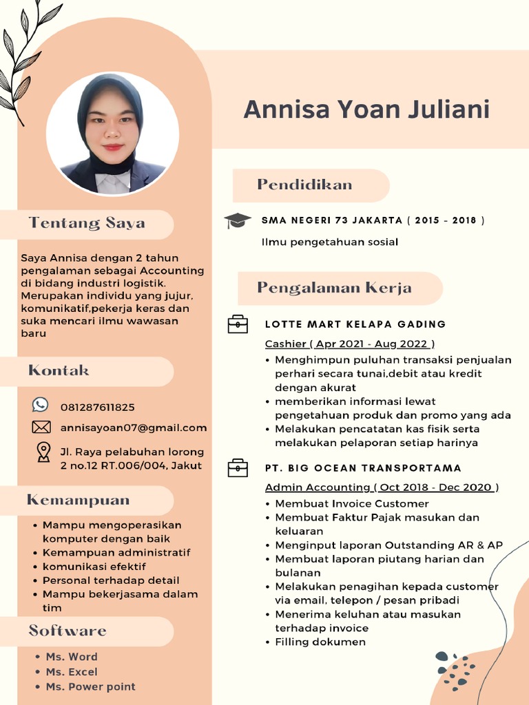 CV Annisa Yoan Juliani | PDF