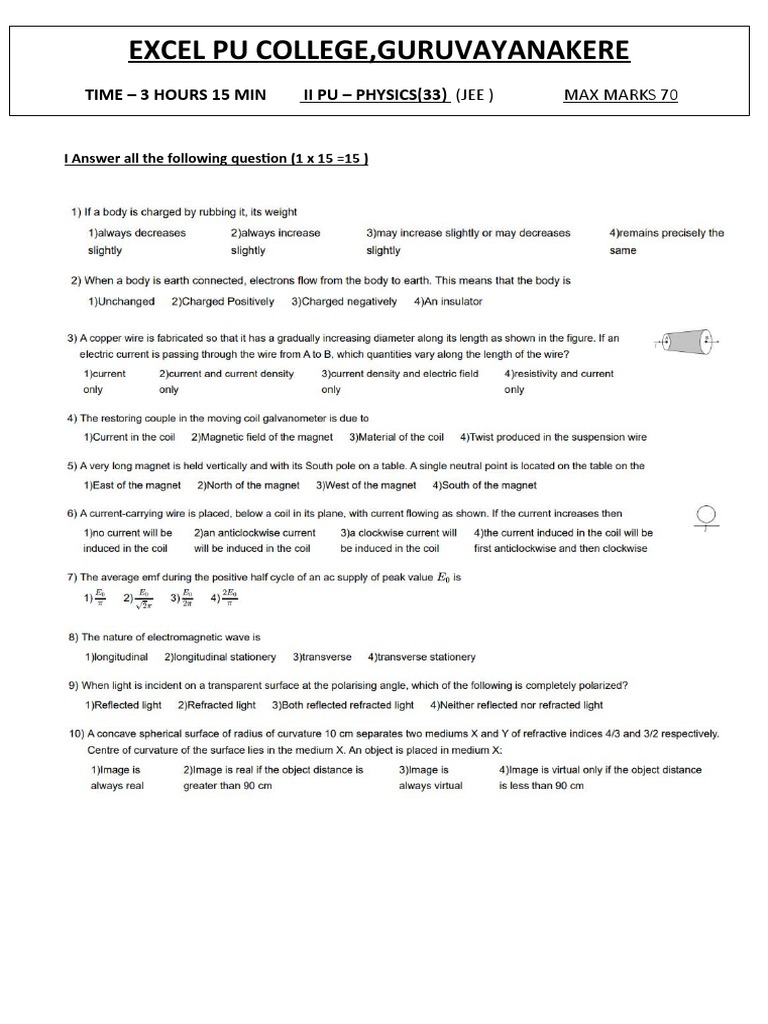 Preparatory Physics | PDF | Photoelectric Effect | Magnetic Field