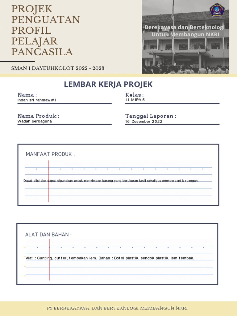 Lembar Kerja p5 Fiiliable | PDF