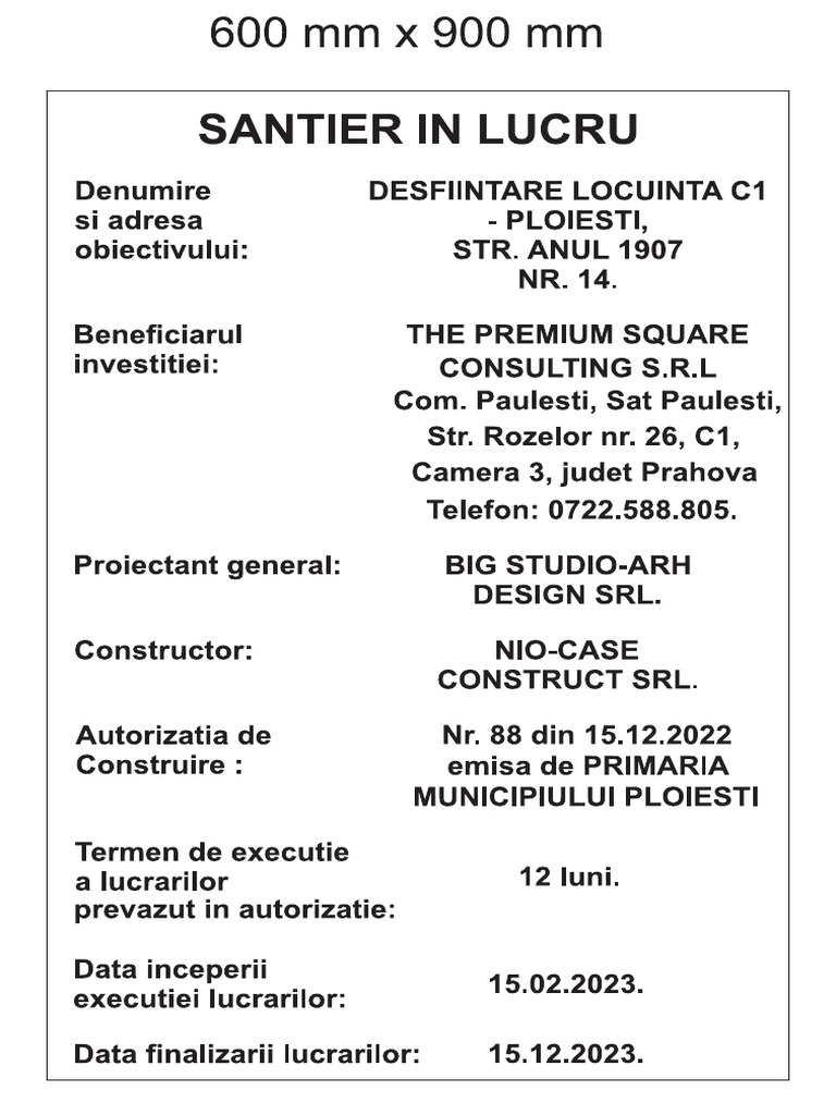 Santier in Lucru | PDF