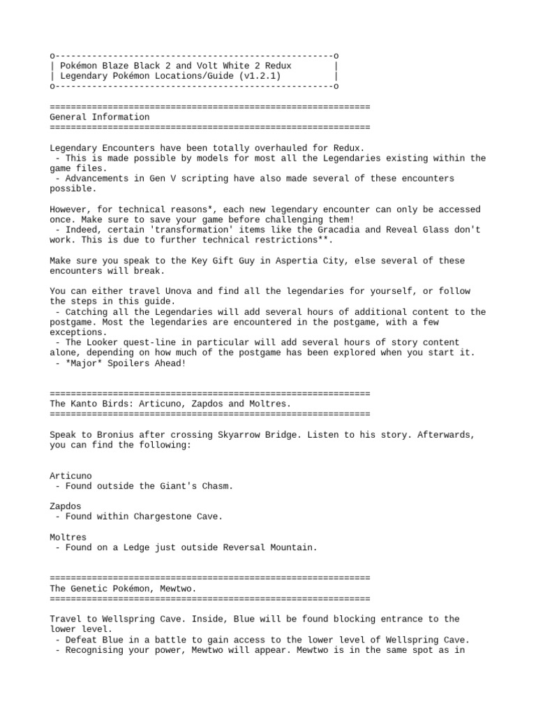 Legendary Locations | PDF | Pokémon | Nintendo Franchises