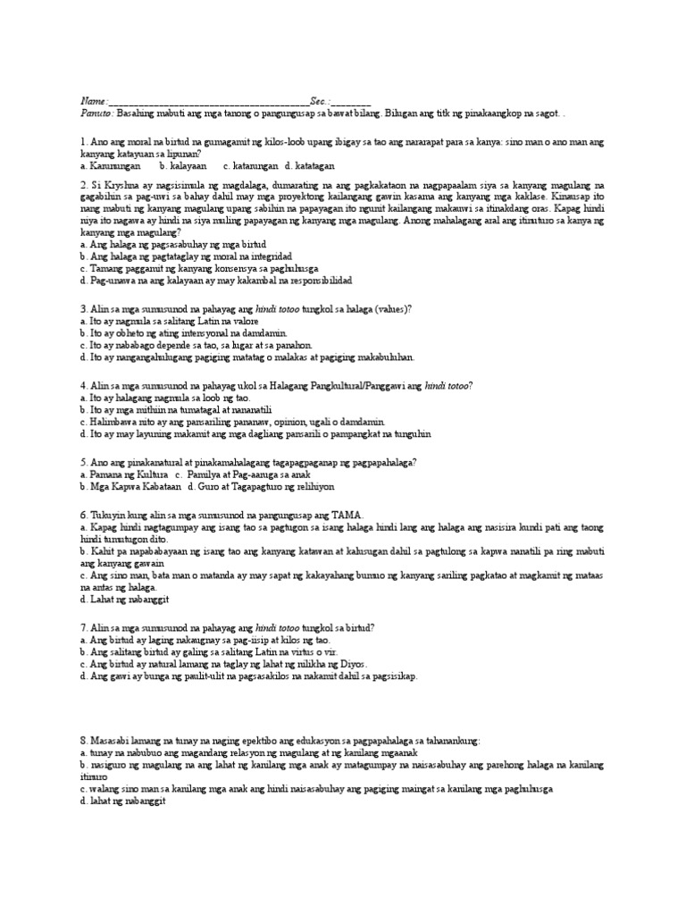 Act - Sheet q3 | PDF