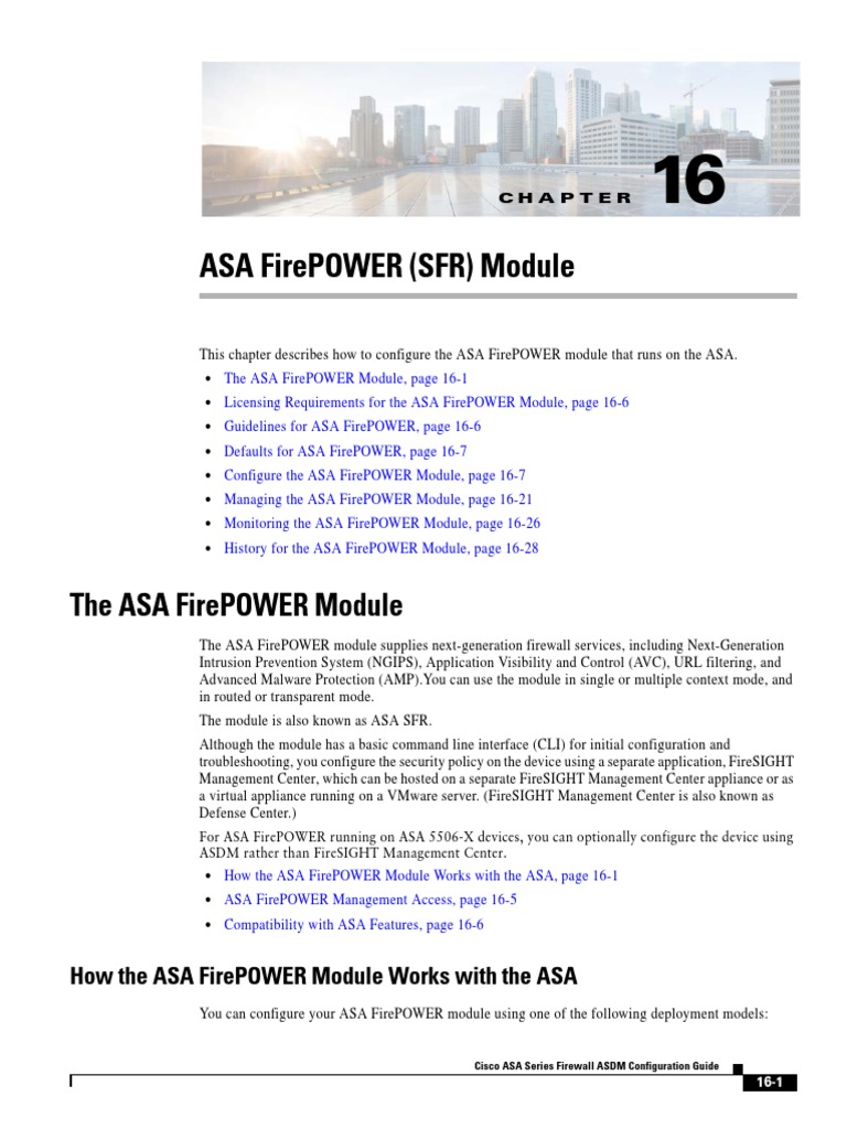 The Asa Firepower Module | PDF | Router (Computing) | Computer Network