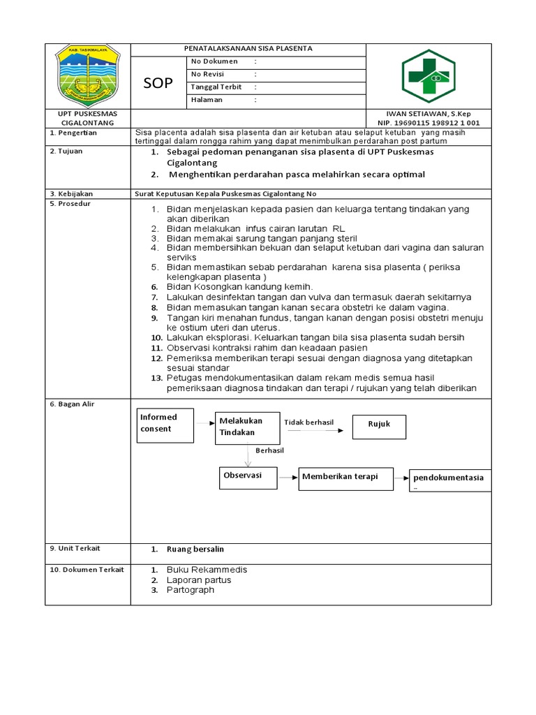 Sop Sisa Plasenta | PDF