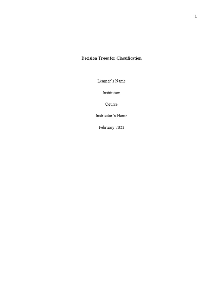Decision Trees For Classification - Document | PDF | Predictive ... Decision Trees For Classification - Document | PDF | Predictive ...