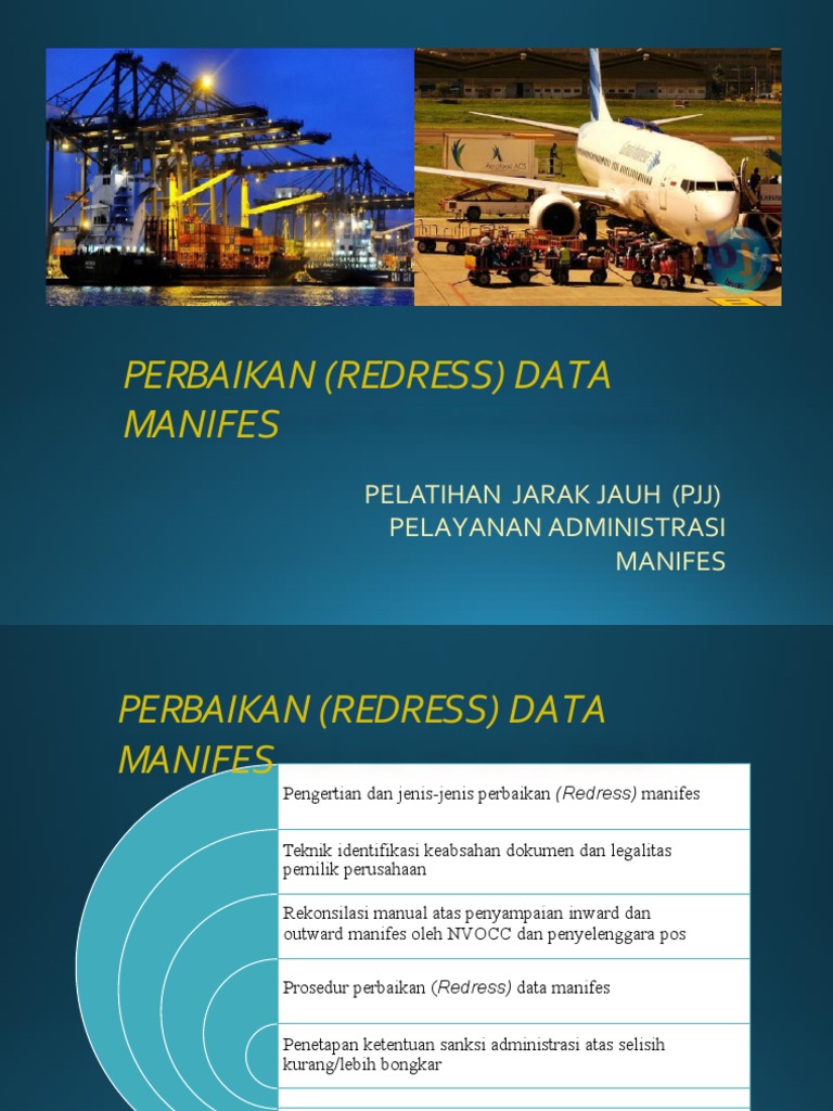 Redress Procedures for Manifest Data | PDF