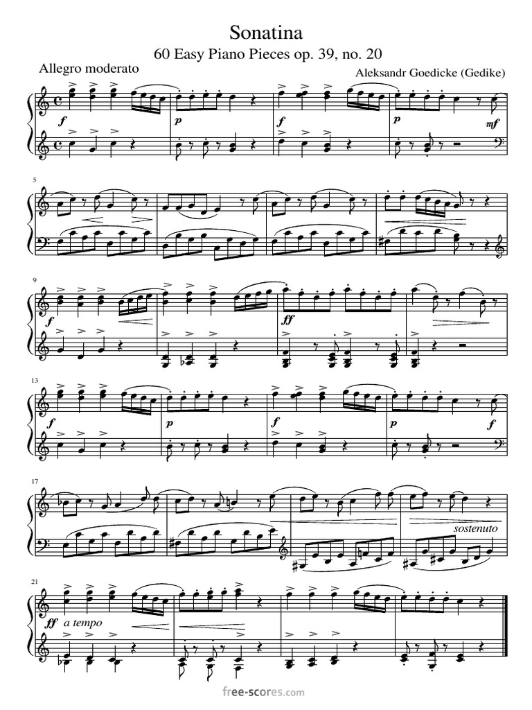 (Free Scores - Com) - Goedicke Alexander Sonatina 164740 | PDF
