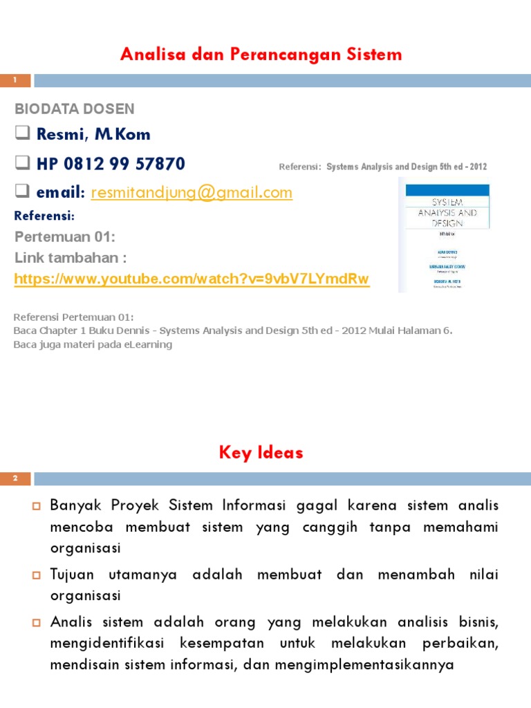 #01 ANSIS Siklus Hidup Pengembangan Sistem (System Development Life Cycles, SDLC) | PDF