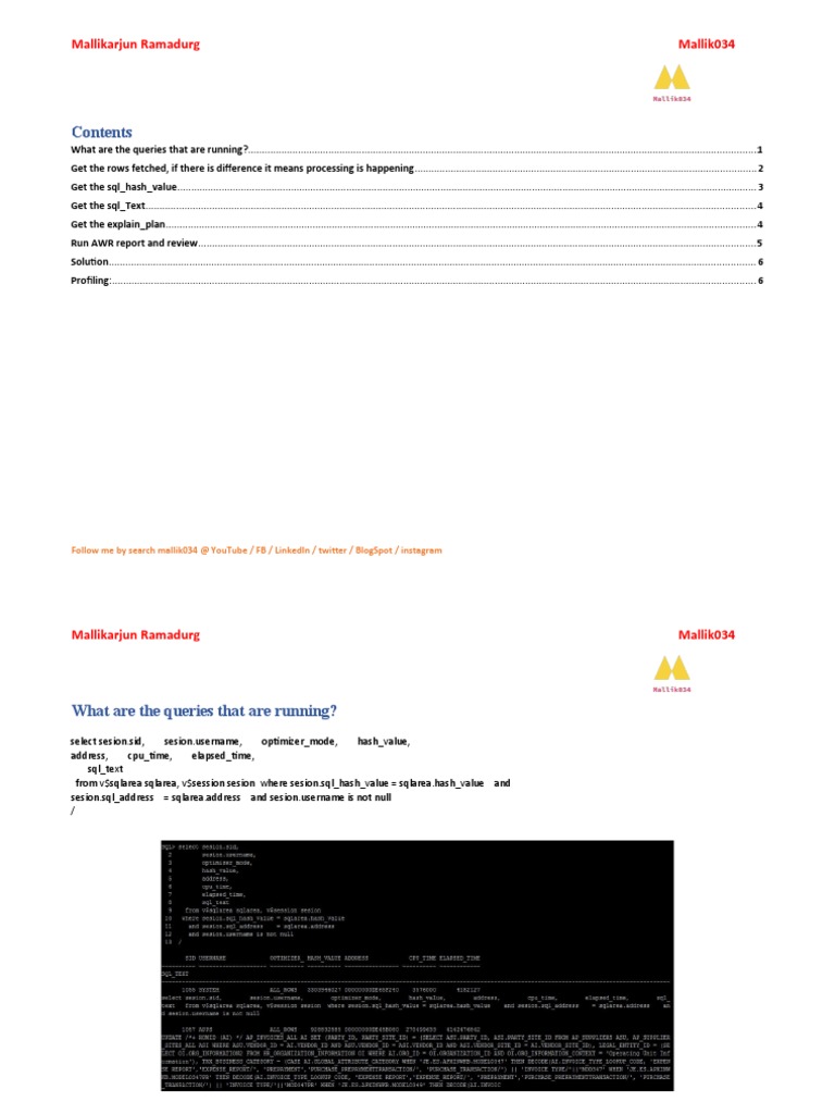 Webinar 06 Performance Tuning | PDF | Software Development | Databases