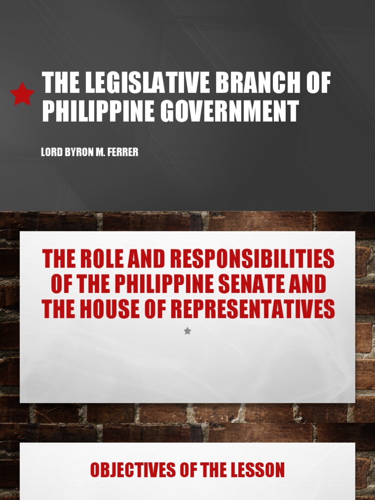 Philippine Legislative Branch Overview | PDF | United States Congress ...