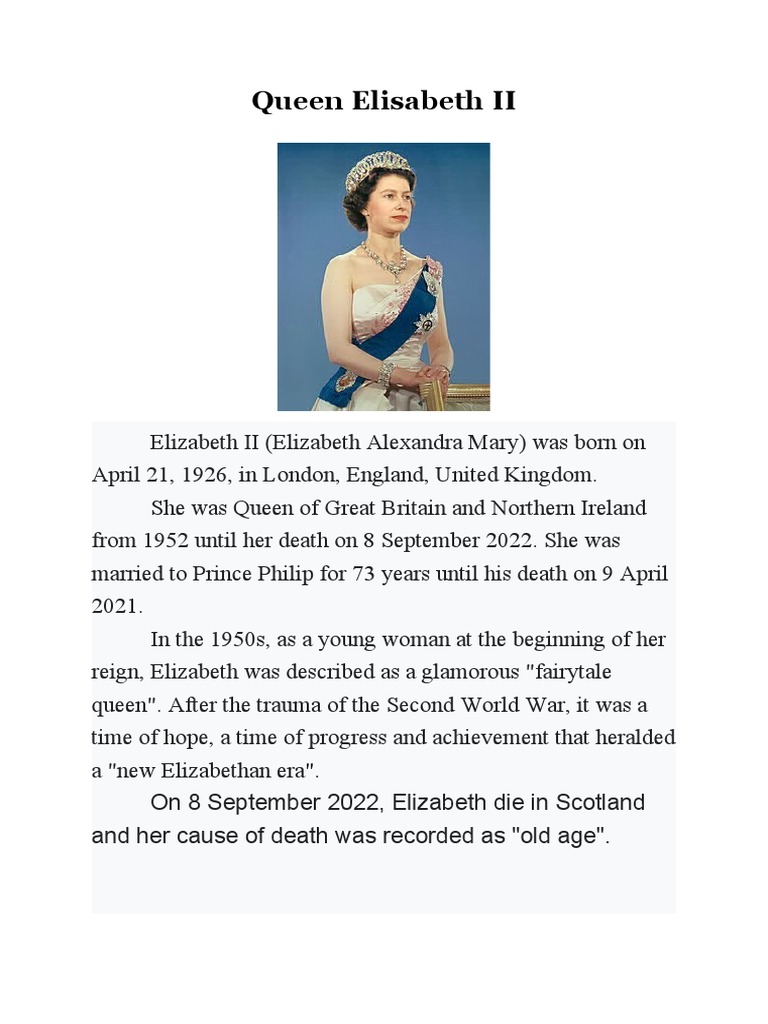Elizabeth II and Albert Einstein Overview | PDF