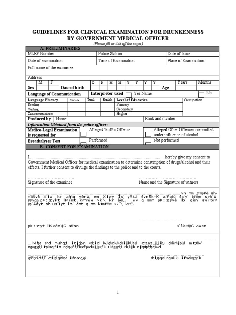 Alcholic Patient Examiantion Performa | PDF | Clinical Medicine ...
