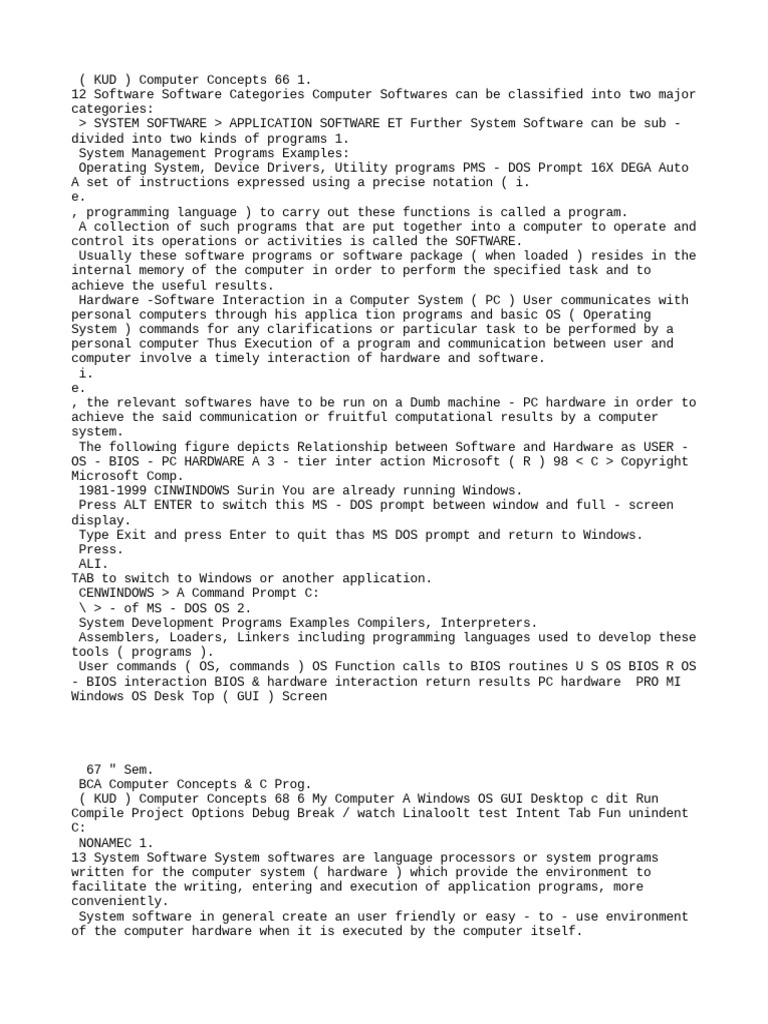 C Programming Chapter 1 Notes | PDF | Operating System | Assembly Language C Programming Chapter 1 Notes | PDF | Operating System | Assembly Language