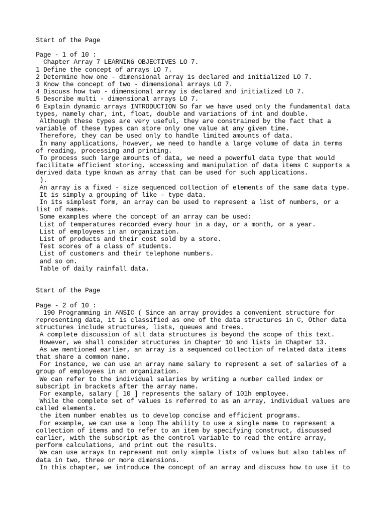 C Programming Chapter 5 | PDF | Variable (Computer Science) | String (Computer Science)