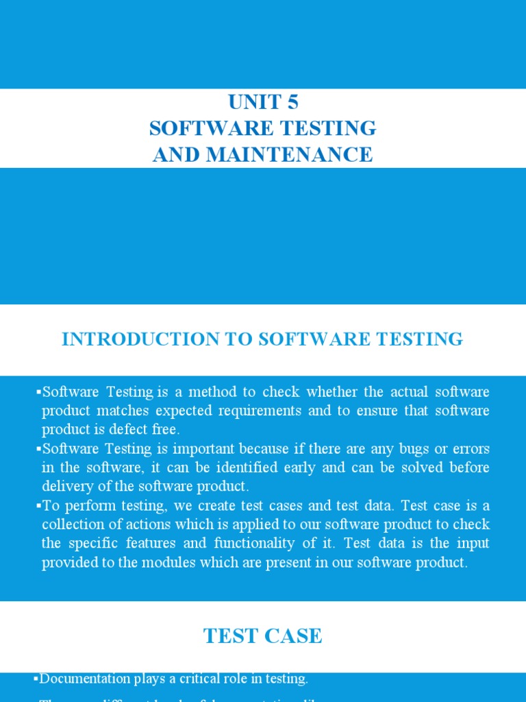 Se Unit 5 Pdf Software Testing Software Release Life Cycle 9534