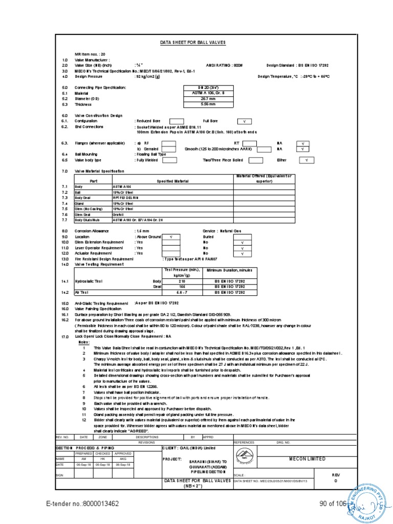 Sample DS-1 | Download Free PDF | Building Materials | Gas Technologies