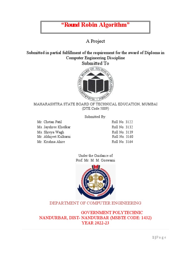 Round Robin Algorithm Pdf Scheduling Computing Systems Engineering