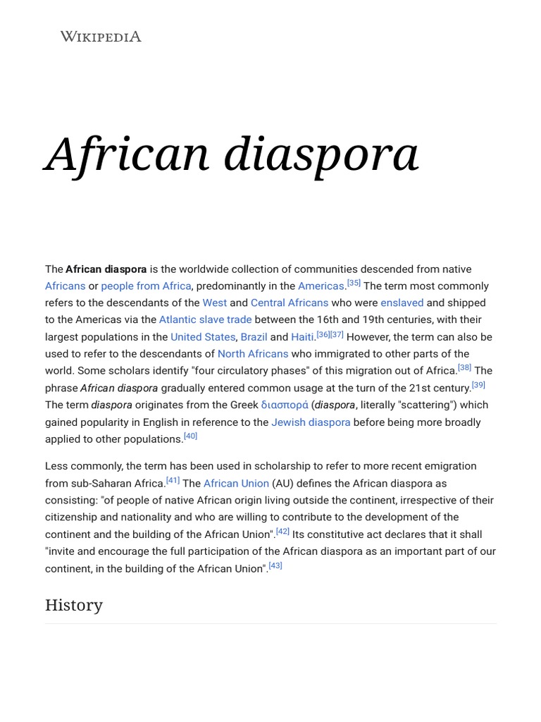 Understanding the African Diaspora | PDF | African Diaspora | Ethnic Groups