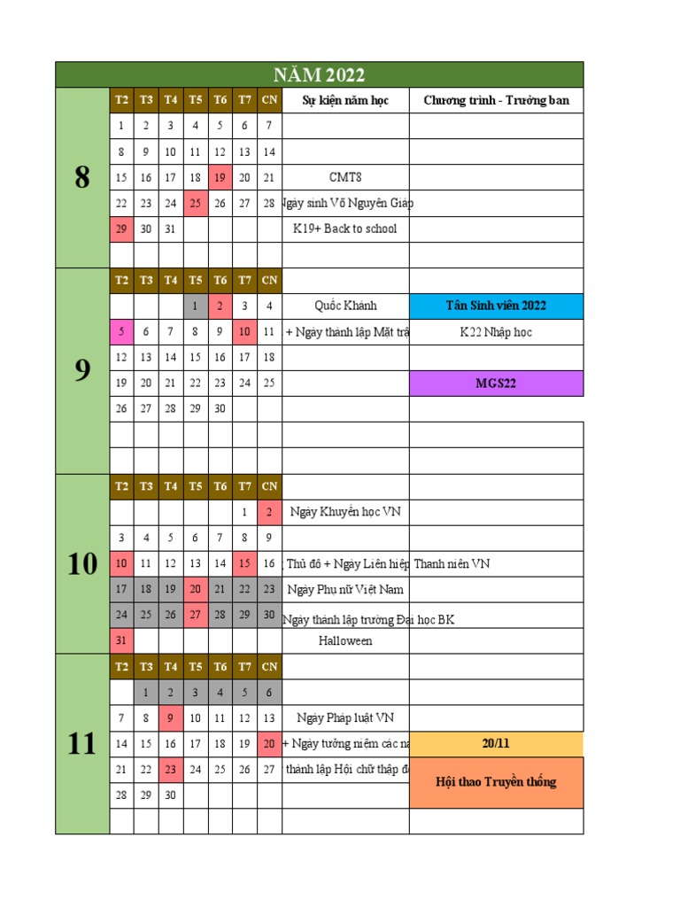 Timeline 2022-2023 | PDF