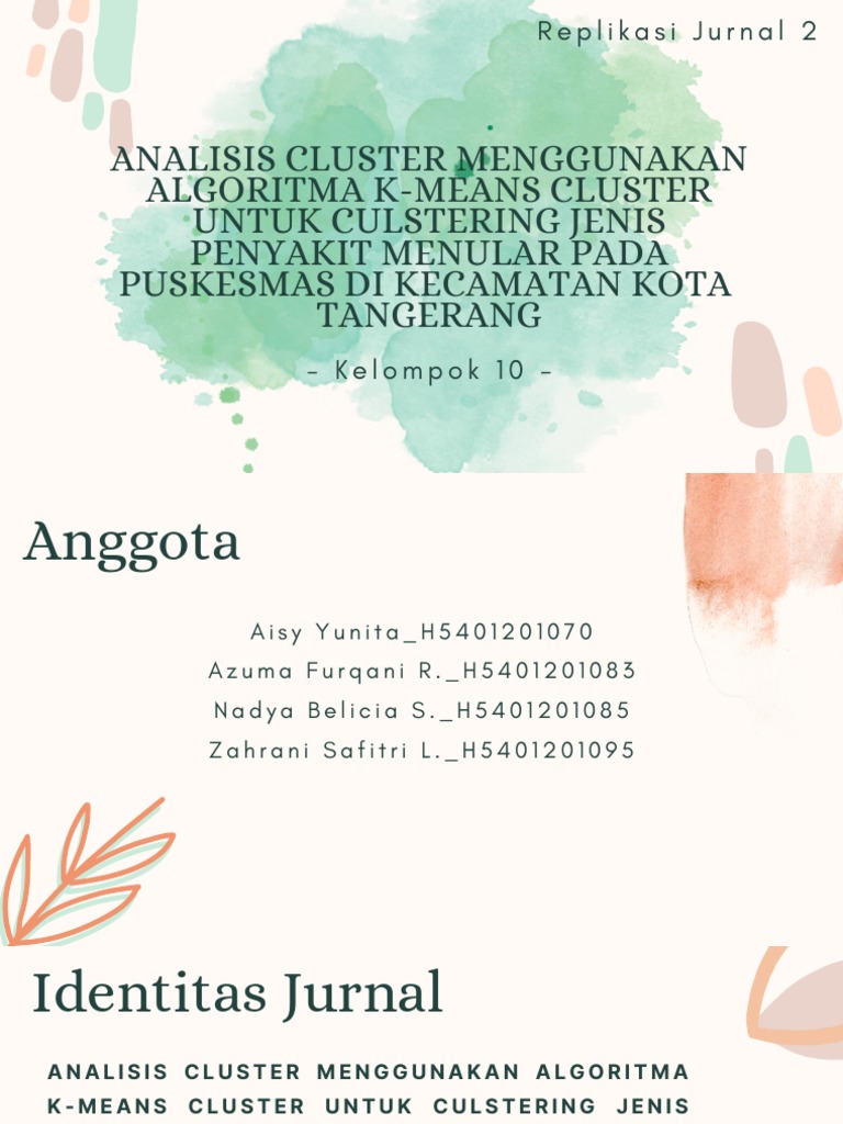 Analisis Cluster Menggunakan Algoritma K-Means Cluster Untuk Culstering Jenis Penyakit Menular ...