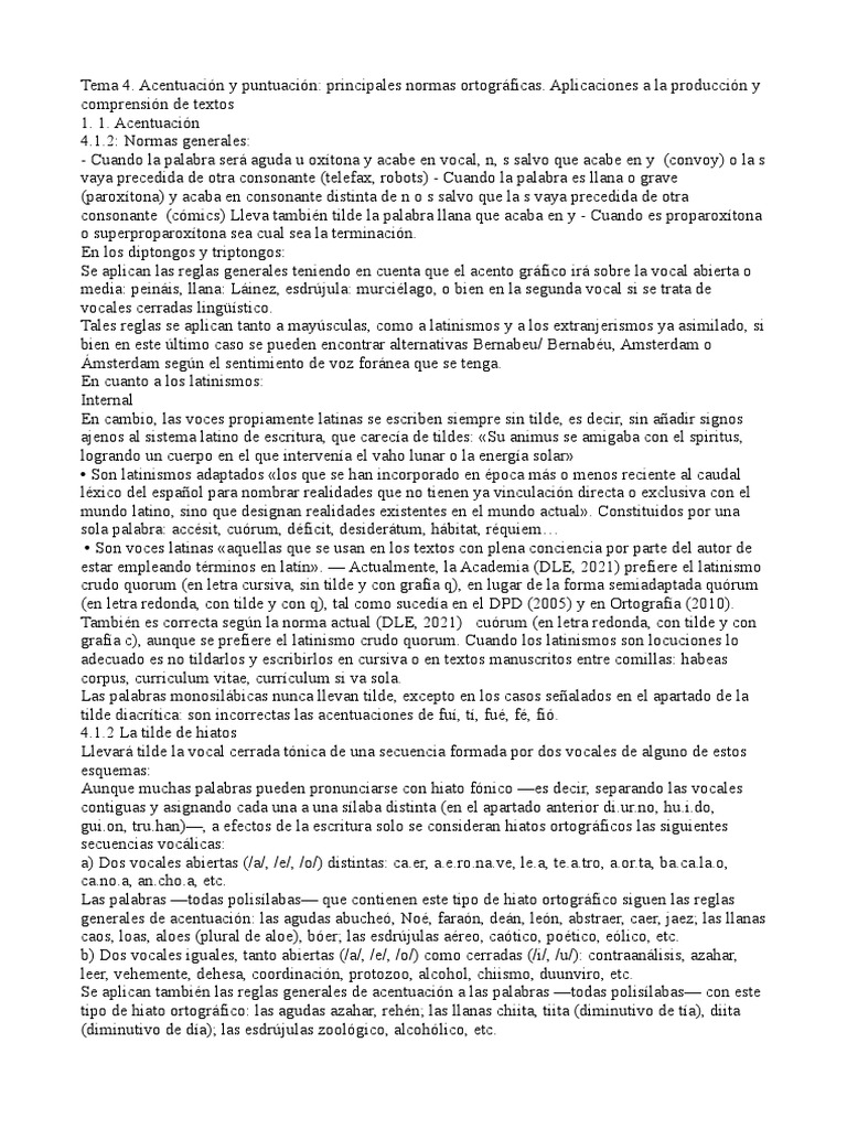 Tema 4 | PDF | Comillas | Morfología Lingüística