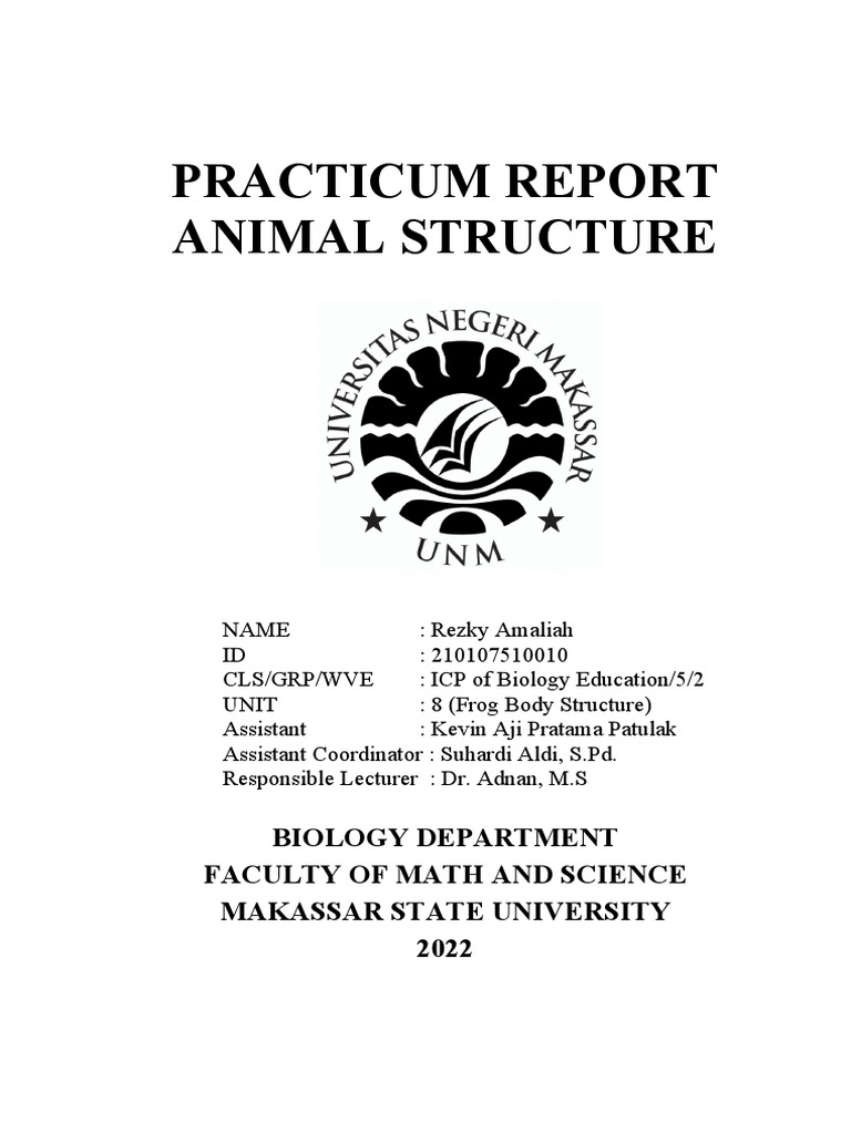 Laporan Praktikum Struktur Hewan | PDF | Frog | Amphibian Laporan Praktikum Struktur Hewan | PDF | Frog | Amphibian