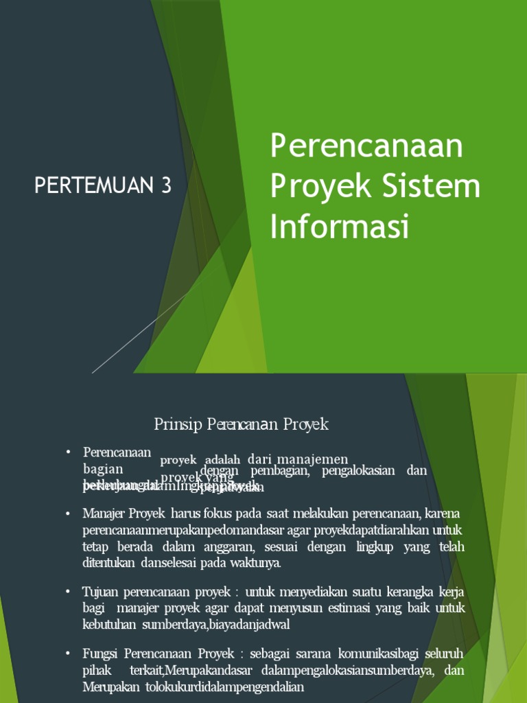 Pertemuan 3 - Perencanaan Proyek Sistem Informasi | PDF