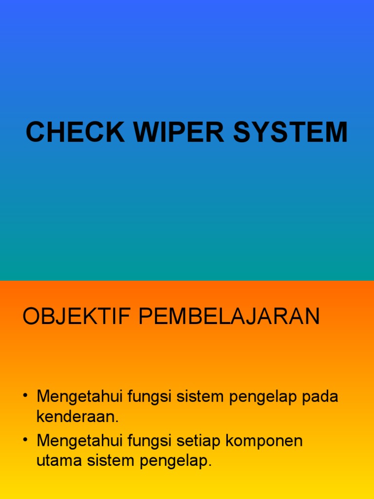 Wiper | PDF