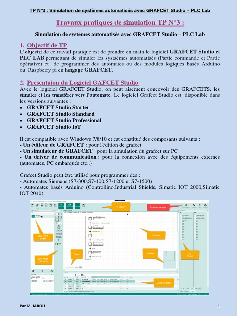 TP3 Simulation Des Systèmes Automatisésavec Grafcet Studion - PLC Lab ...